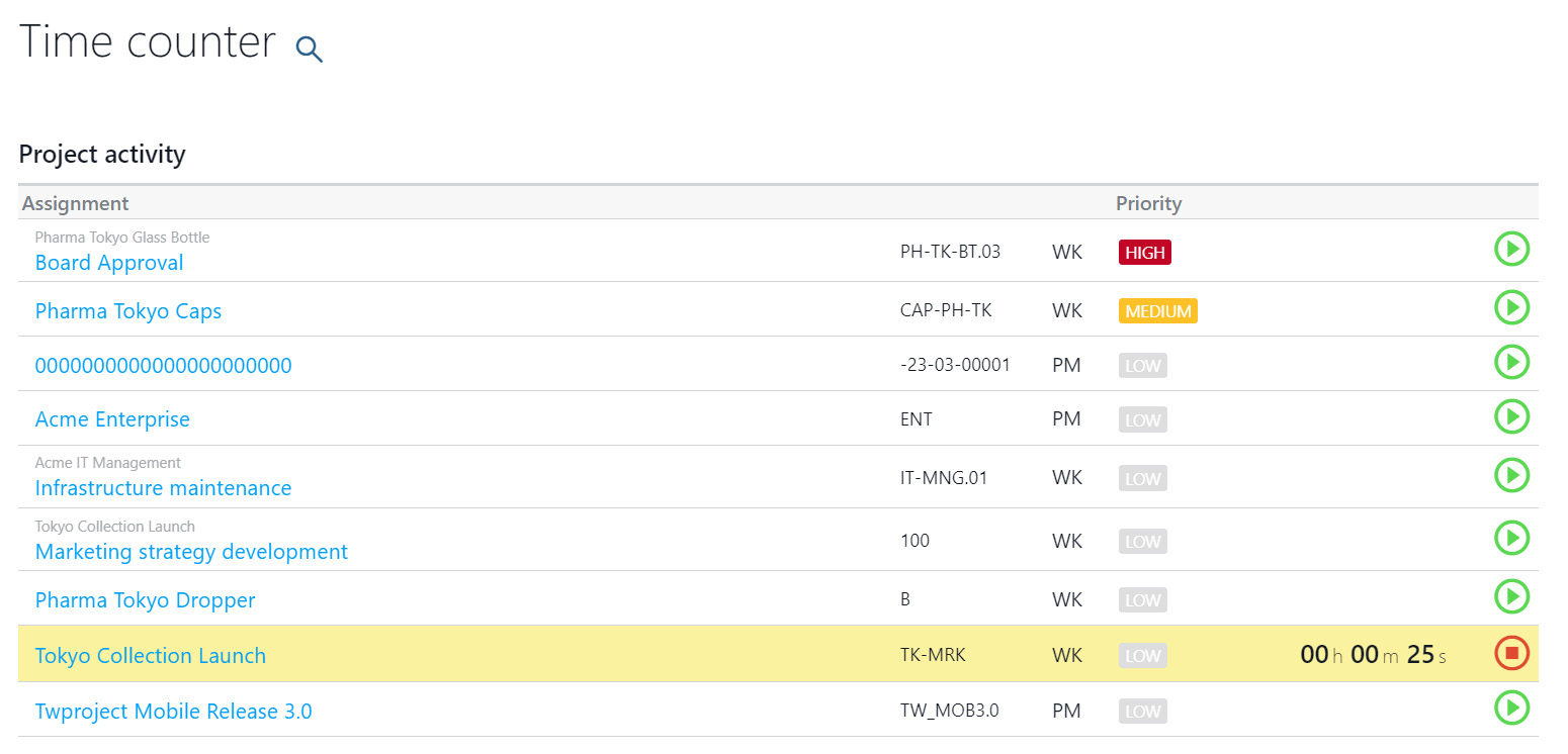 Track and recording time with Twproject - Simple as it should be