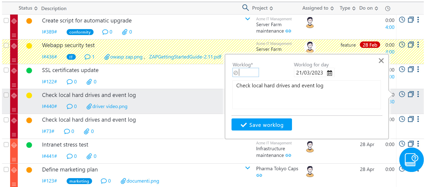 Track and recording time with Twproject - Simple as it should be