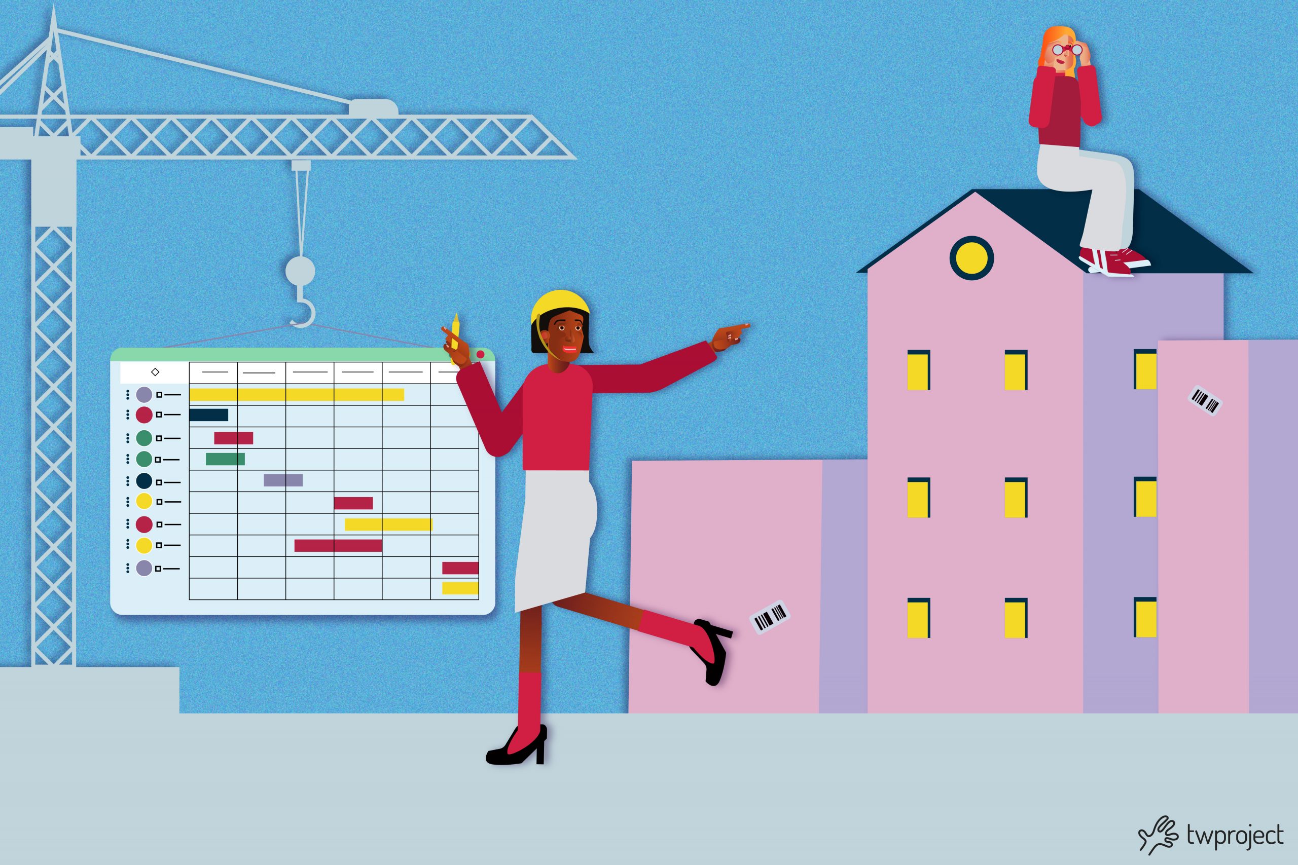 Develop an efficient construction work schedule