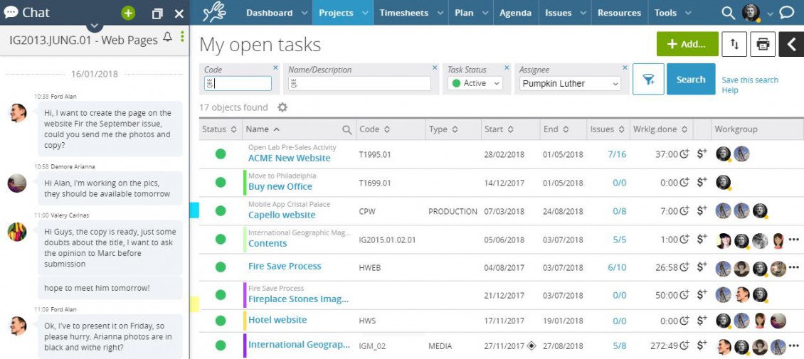 Twproject 6.3 Chat Release - Project Management Software