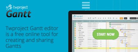 Twproject free online Gantt service